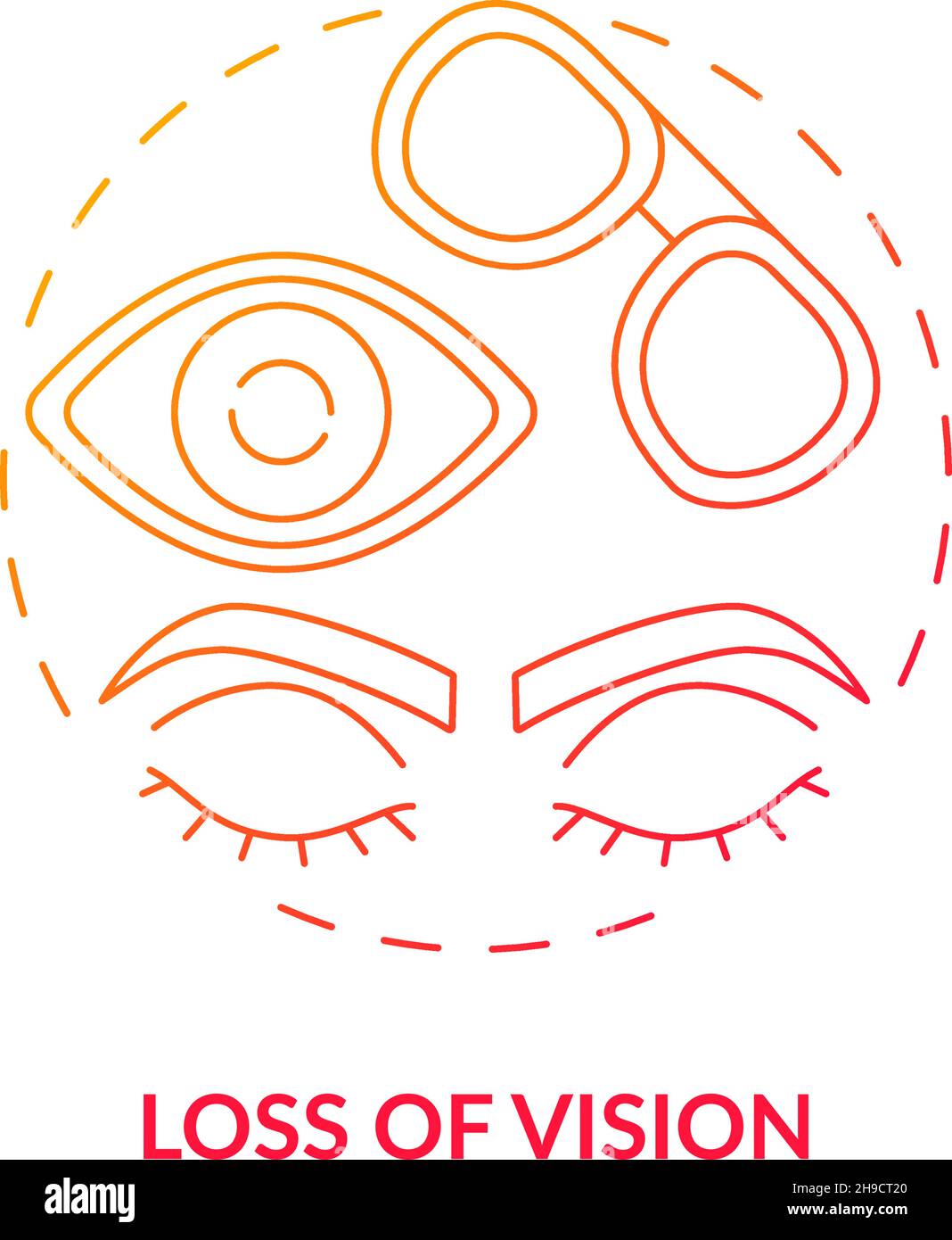 Loss of vision gradient concept icon Stock Vector Image & Art - Alamy