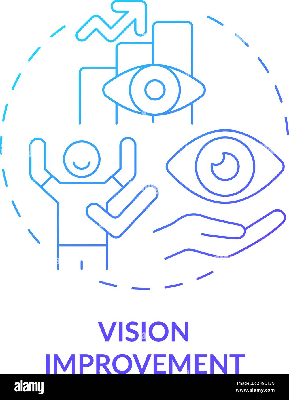 Vision improvement gradient concept icon Stock Vector Image & Art - Alamy