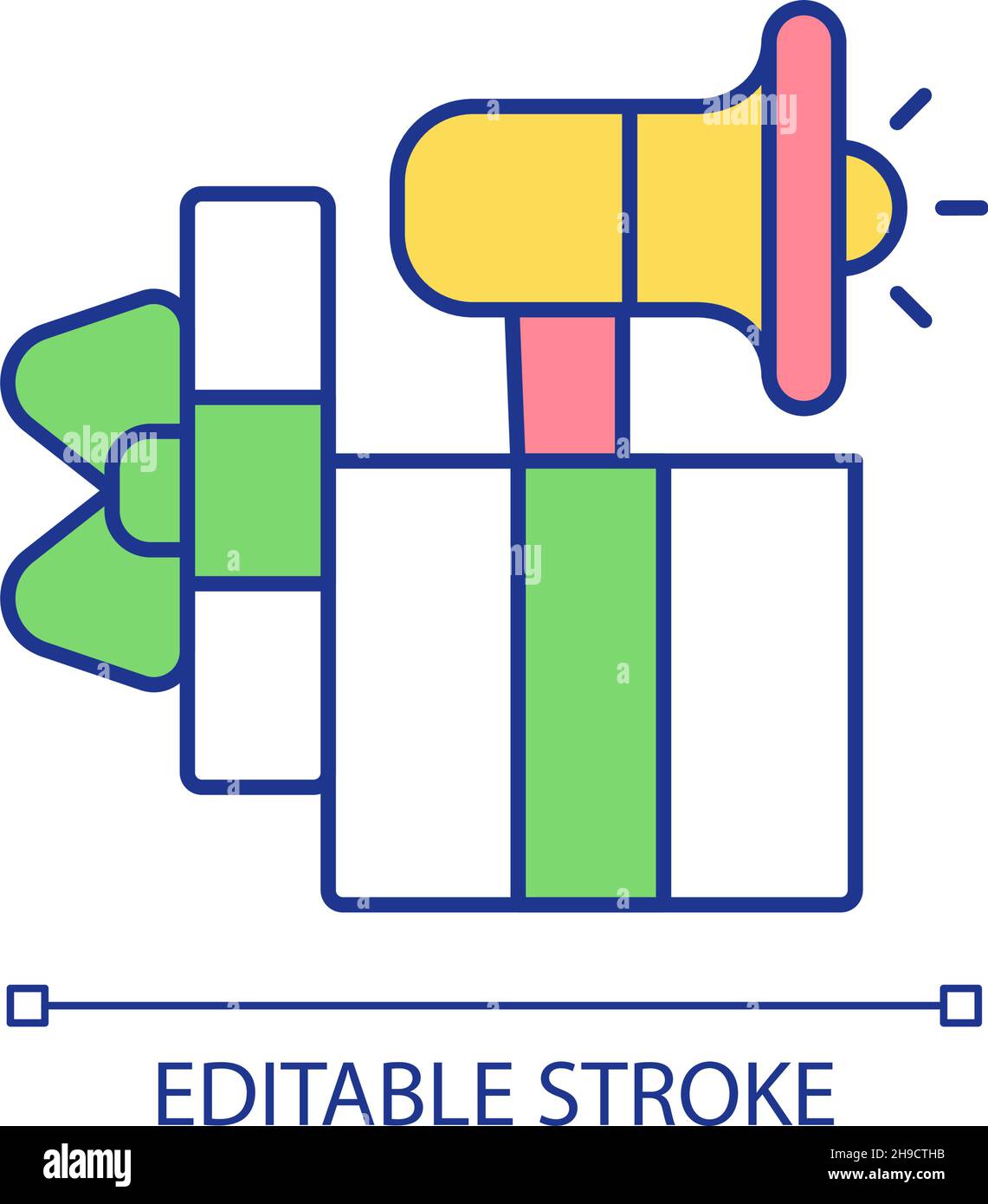 Discount megaphone icon outline Stock Vector Images - Alamy