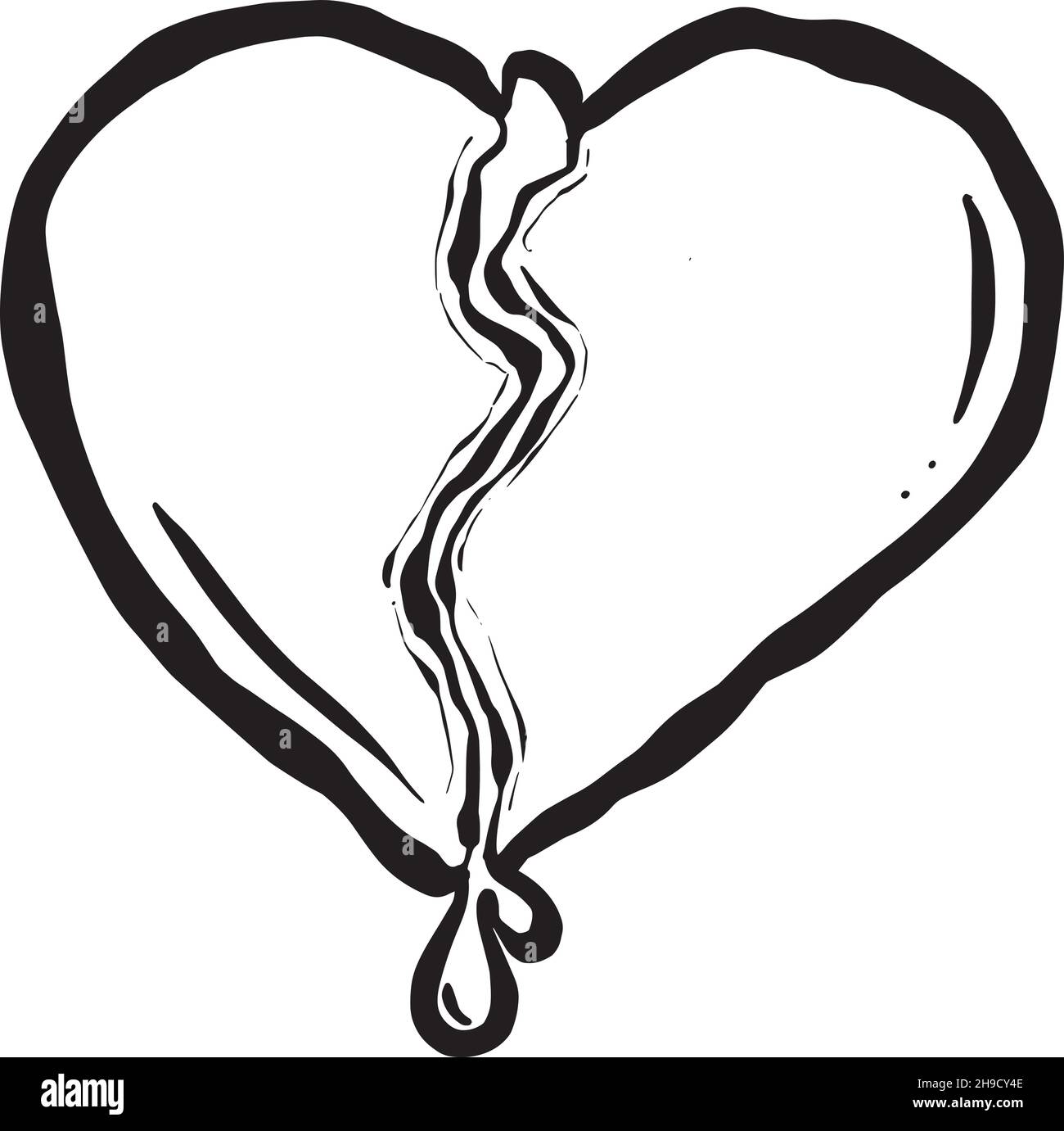 Dead Zombie Hearts Cartoon Illustrations with Stitches and Brains and ...