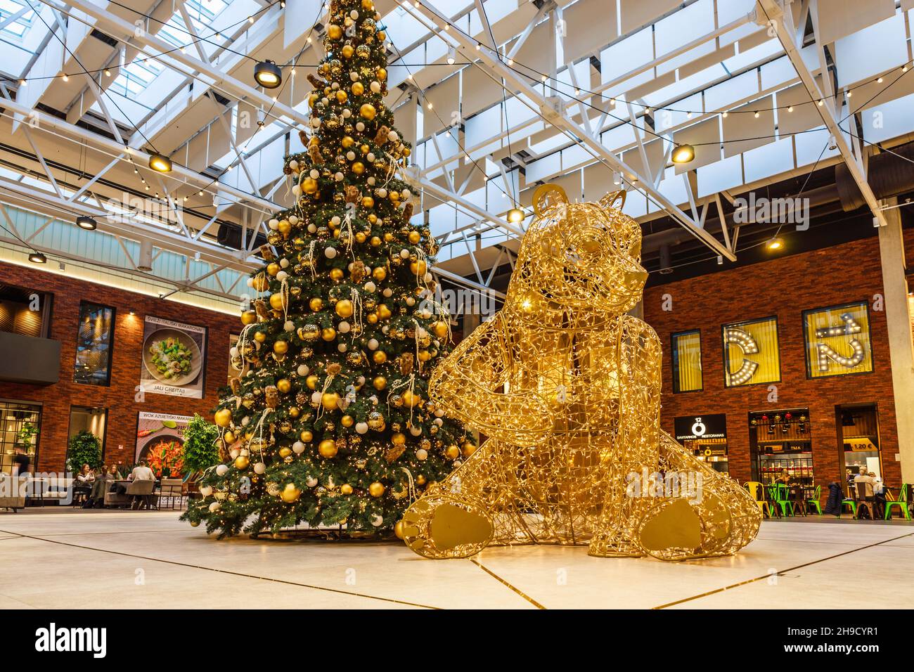 Christmas tree decoration in a shopping mall Stock Photo - Alamy