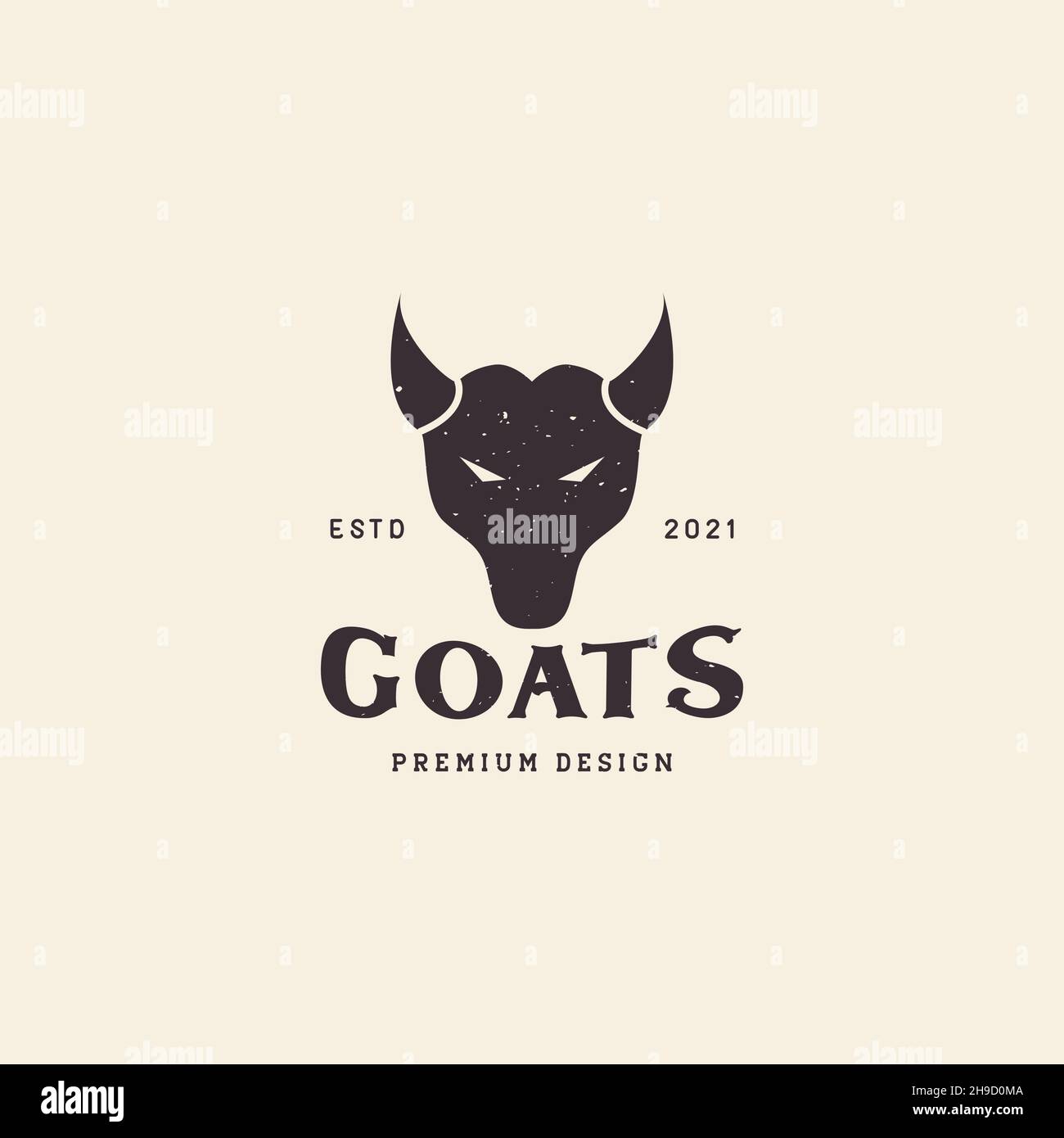 Simple goat logo hi-res stock photography and images - Alamy