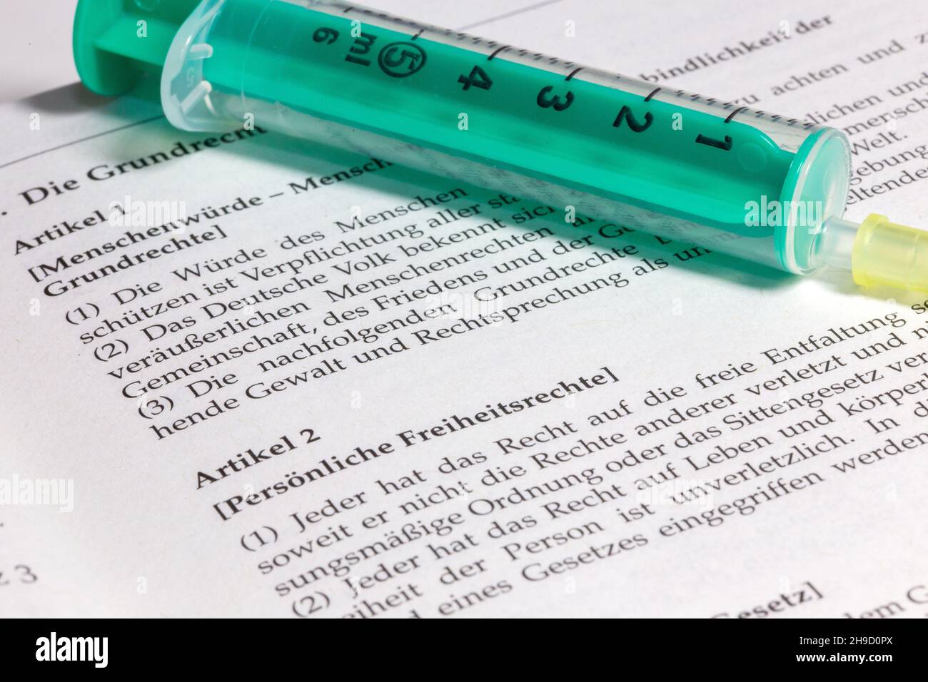 Symbolic image on the subject of basic rights, Germany: The German ...