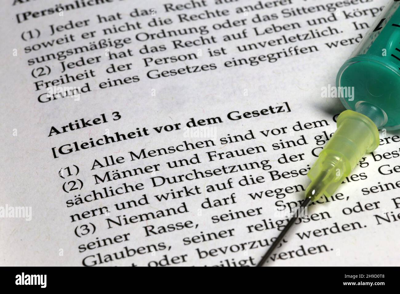 Symbolic image on the subject of basic rights, Germany: The German ...
