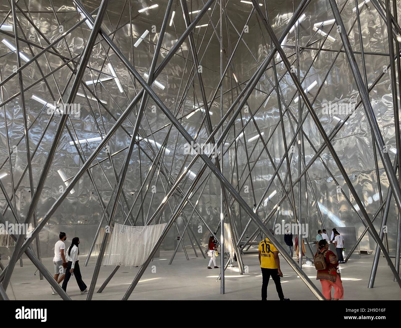 UAE, Dubai - December 1, 2021: exposition in Kingdom Bahrain pavilion ...
