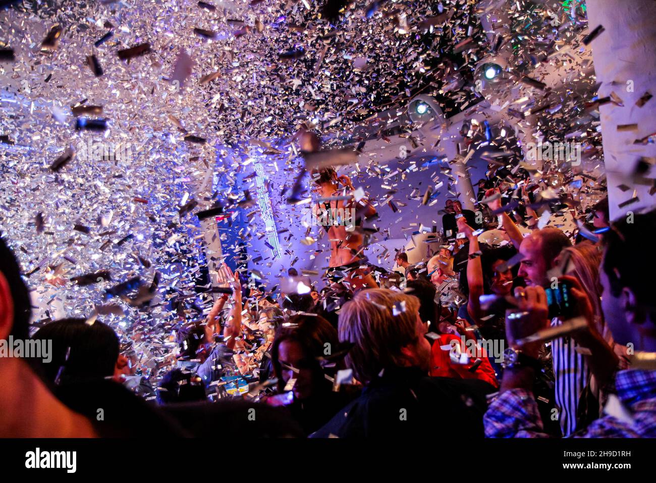 Party Crowd Hands Up