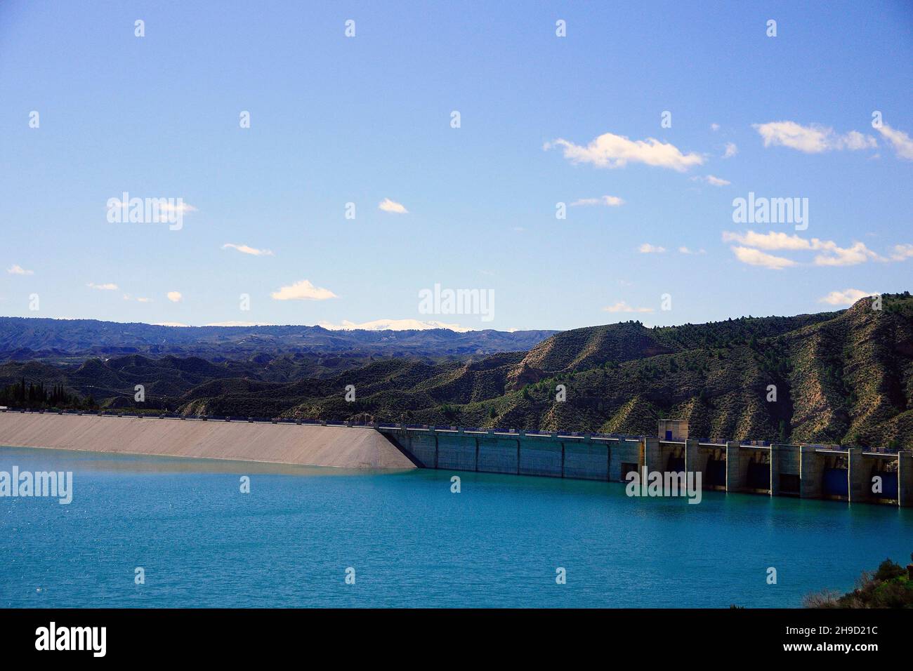 The Negratin reservoir, on the course of the Guadiana Menor river Stock ...