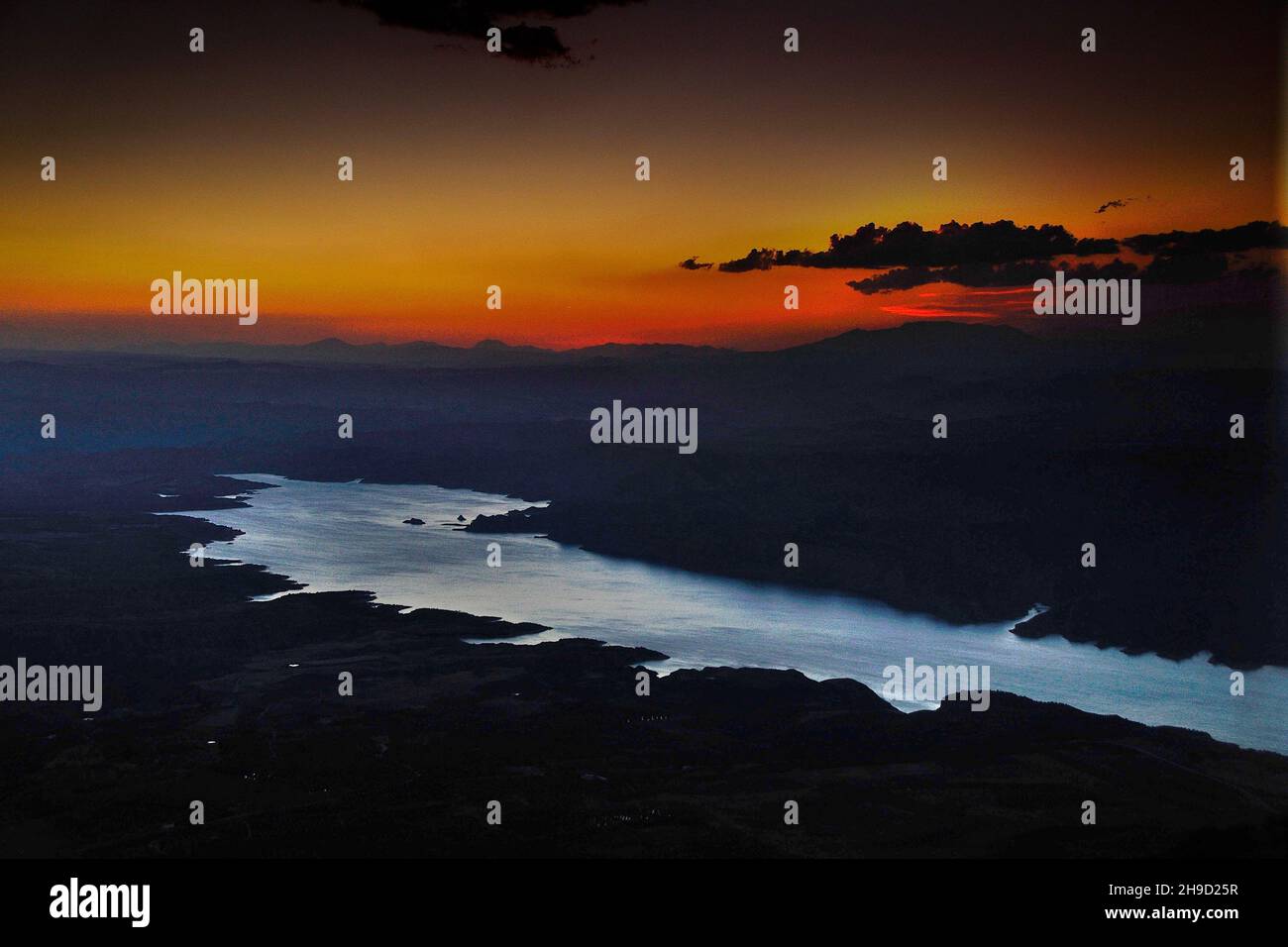 The Negratin reservoir, on the course of the Guadiana Menor river Stock ...