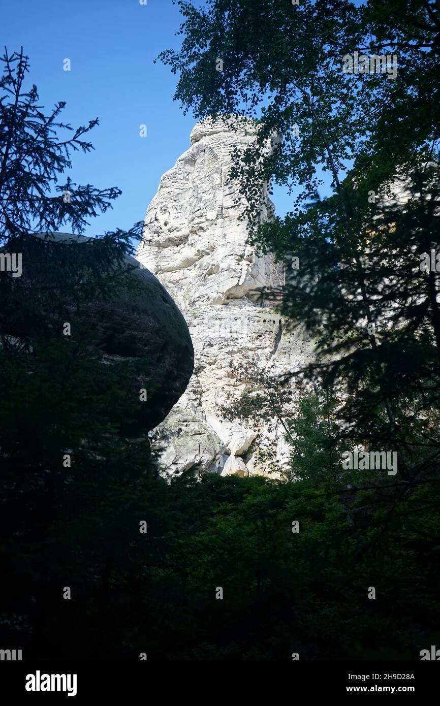 Rocks and forests in the Bohemian Paradise, Czechia Stock Photo - Alamy