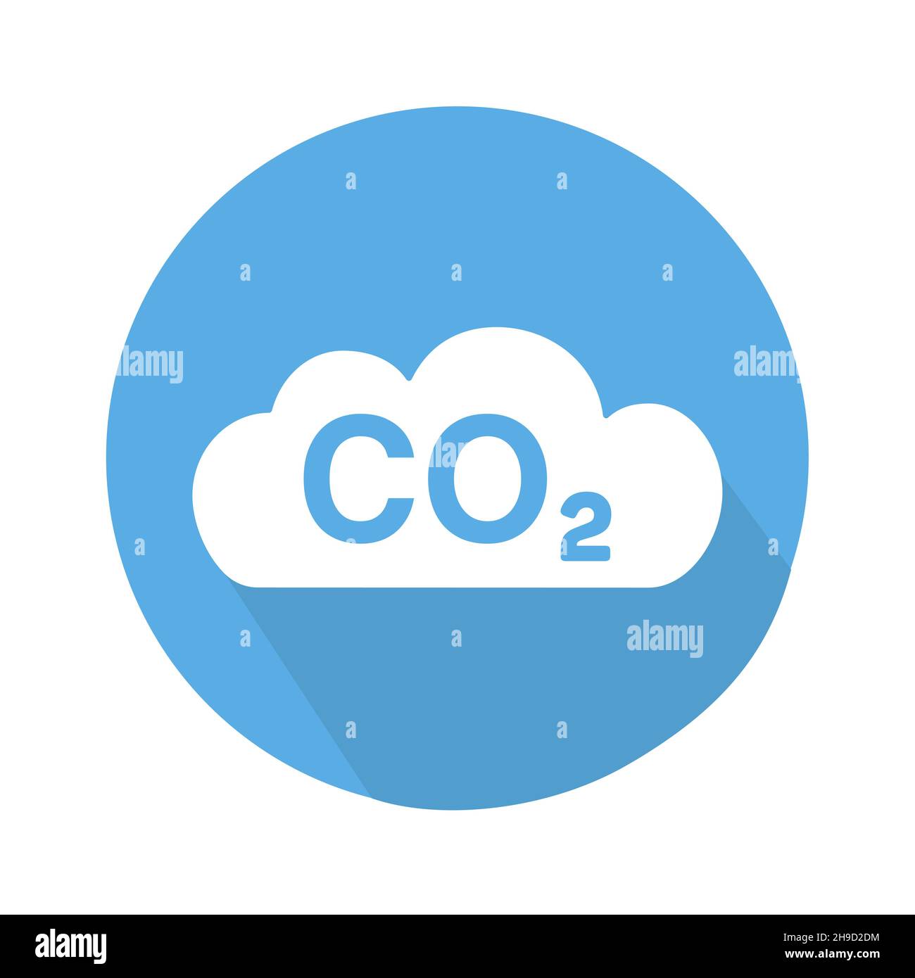 CO2, carbon dioxide emissions icon on white background. Vector Stock ...