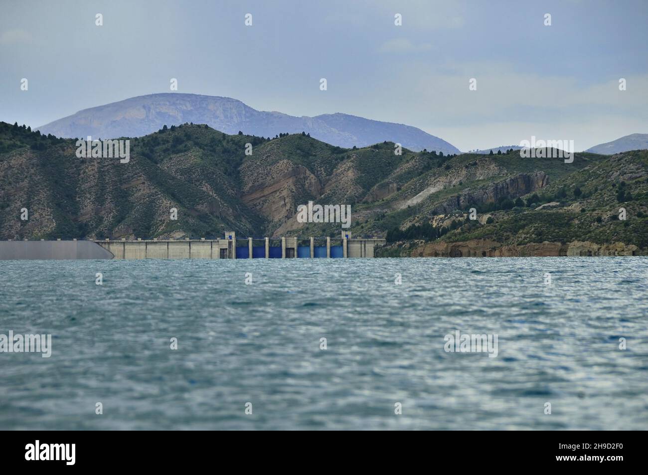 The Negratin reservoir, on the course of the Guadiana Menor river Stock ...