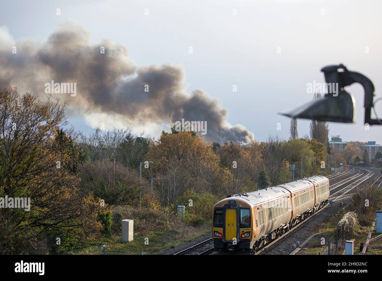 Kidderminster, UK, 6th December, 2021. A second massive fire in ...