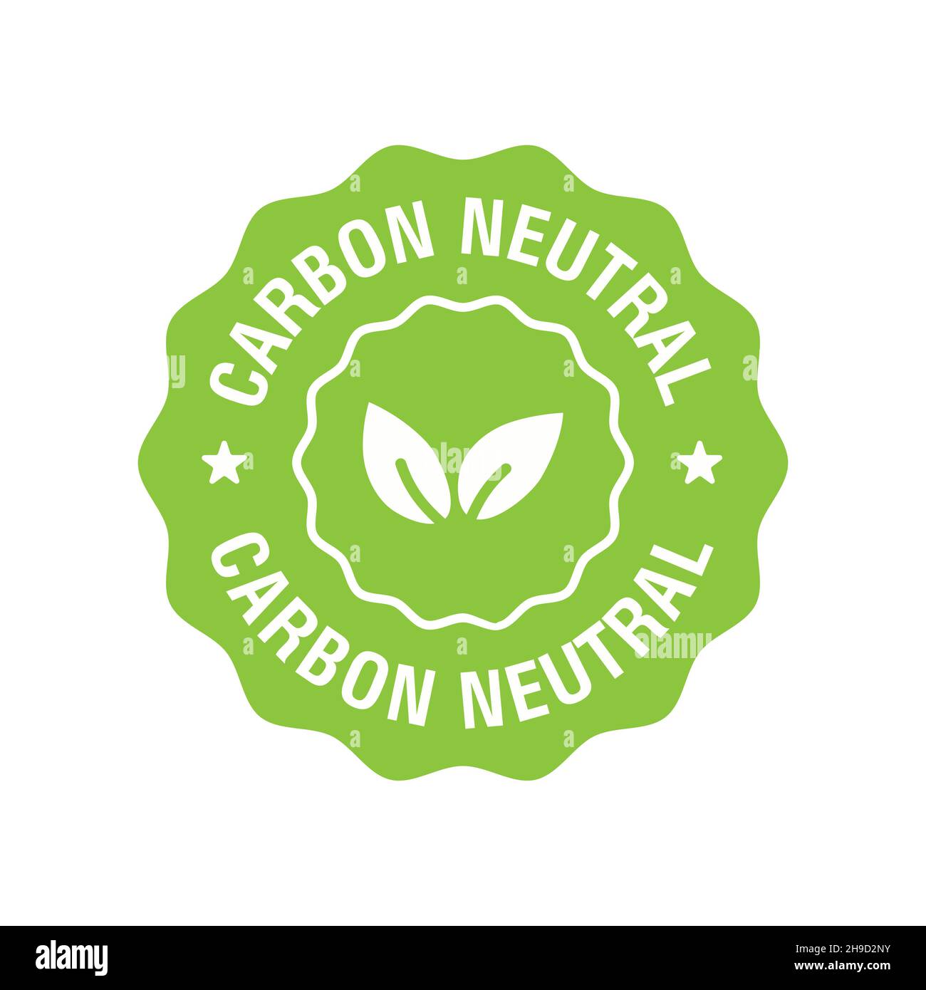 Carbon neutral icon green stamp. CO2 energy monoxide carbon ecology ...