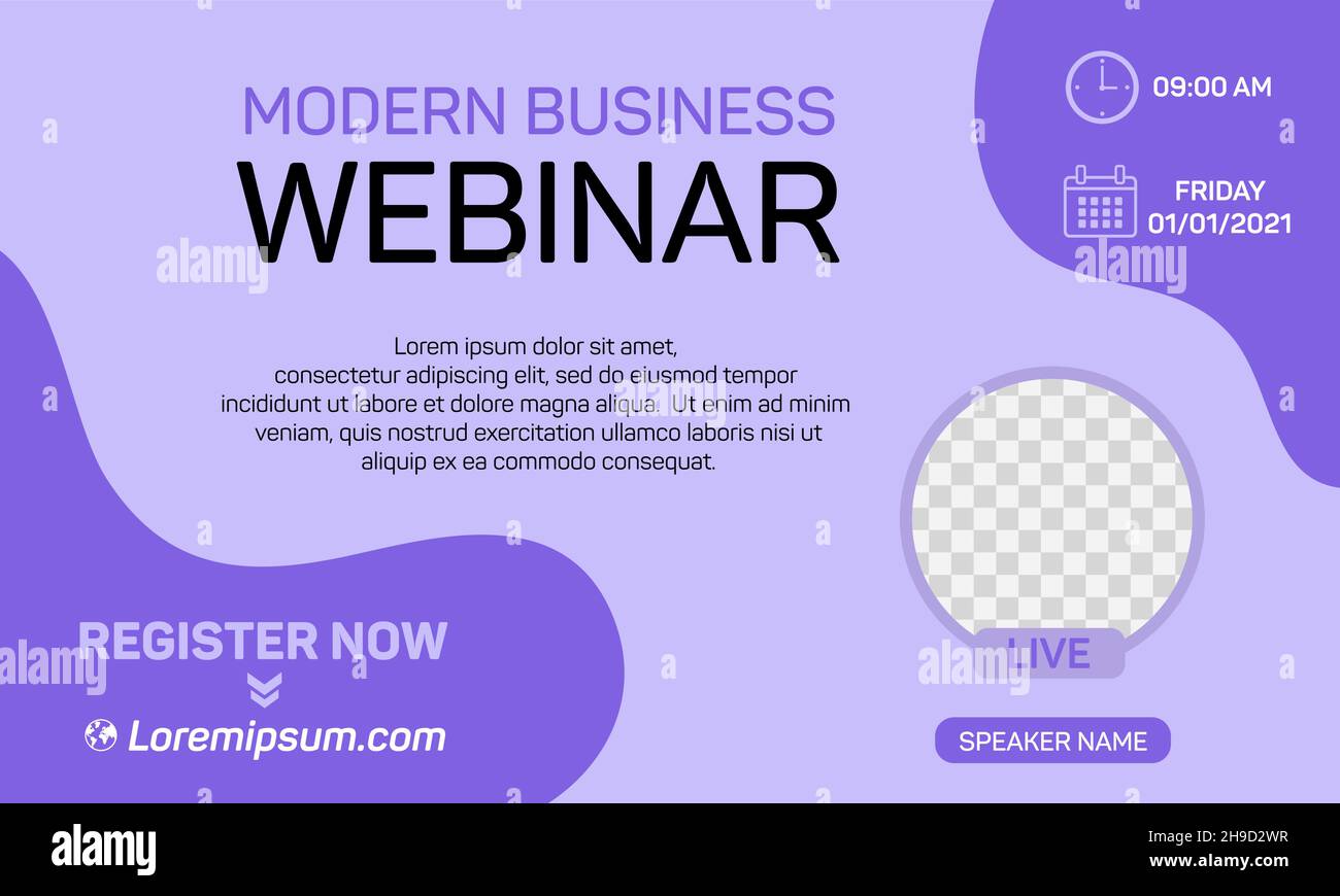 Webinar template collection hi-res stock photography and images - Alamy