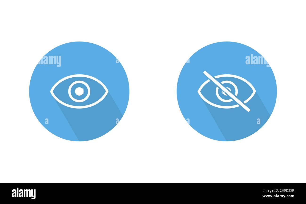 Eye icon set. Eyesight symbol. Retina scan eye icons. View hidden icons ...