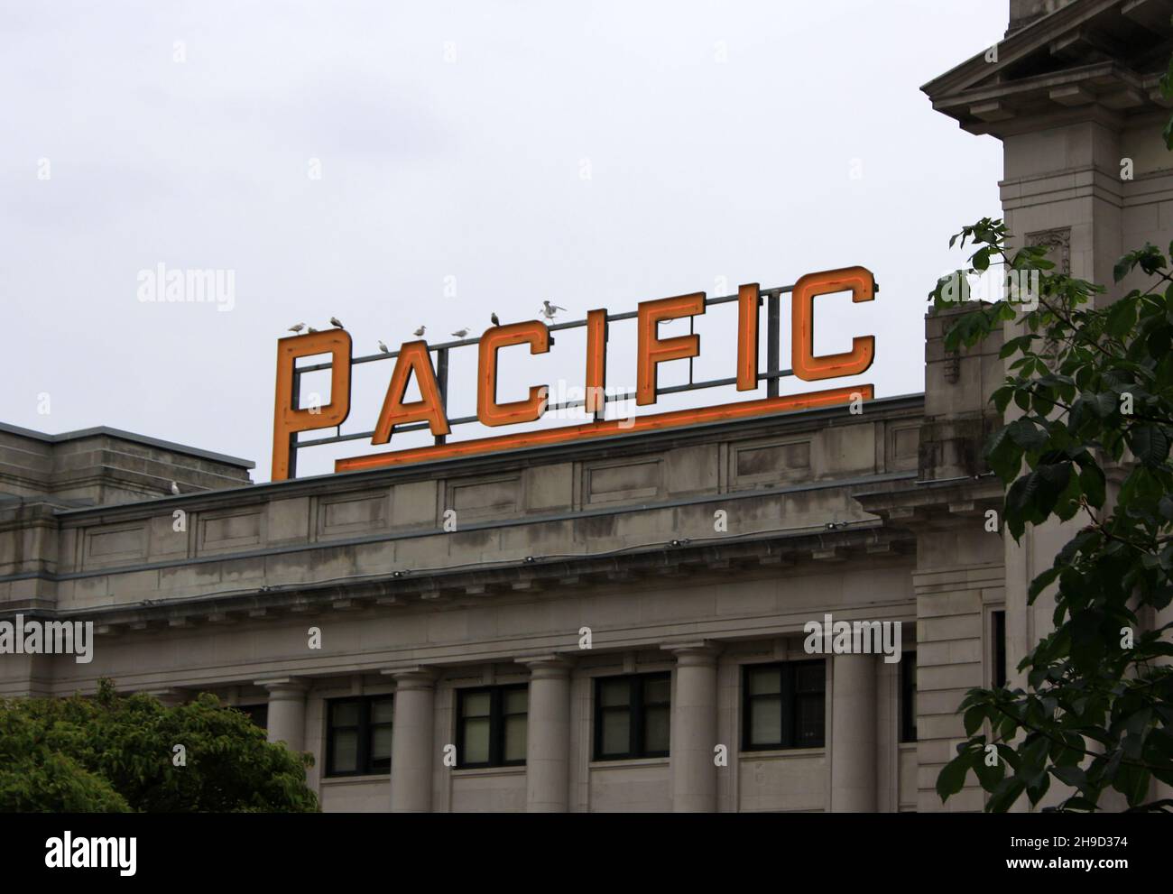 VANCOUVER, CANADA - Nov 07, 2021: A building with Pacific text in ...