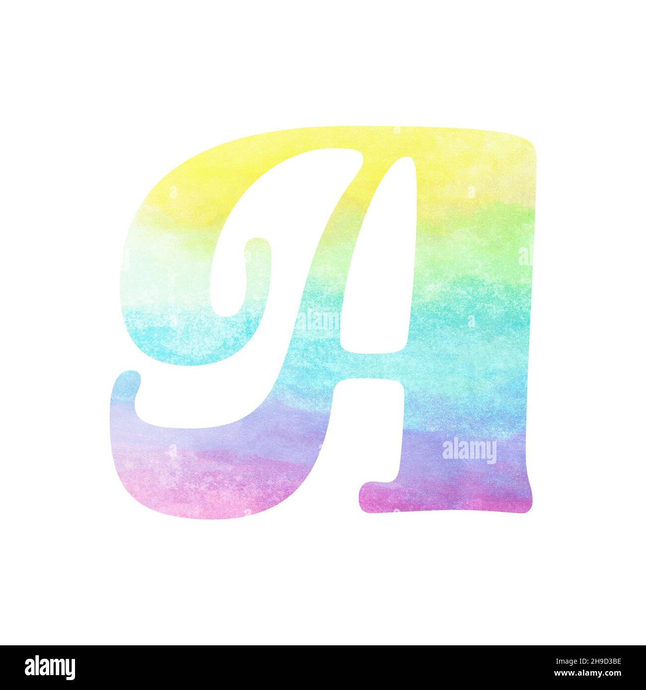 Illustration of a watercolor letter A isolated on white background ...
