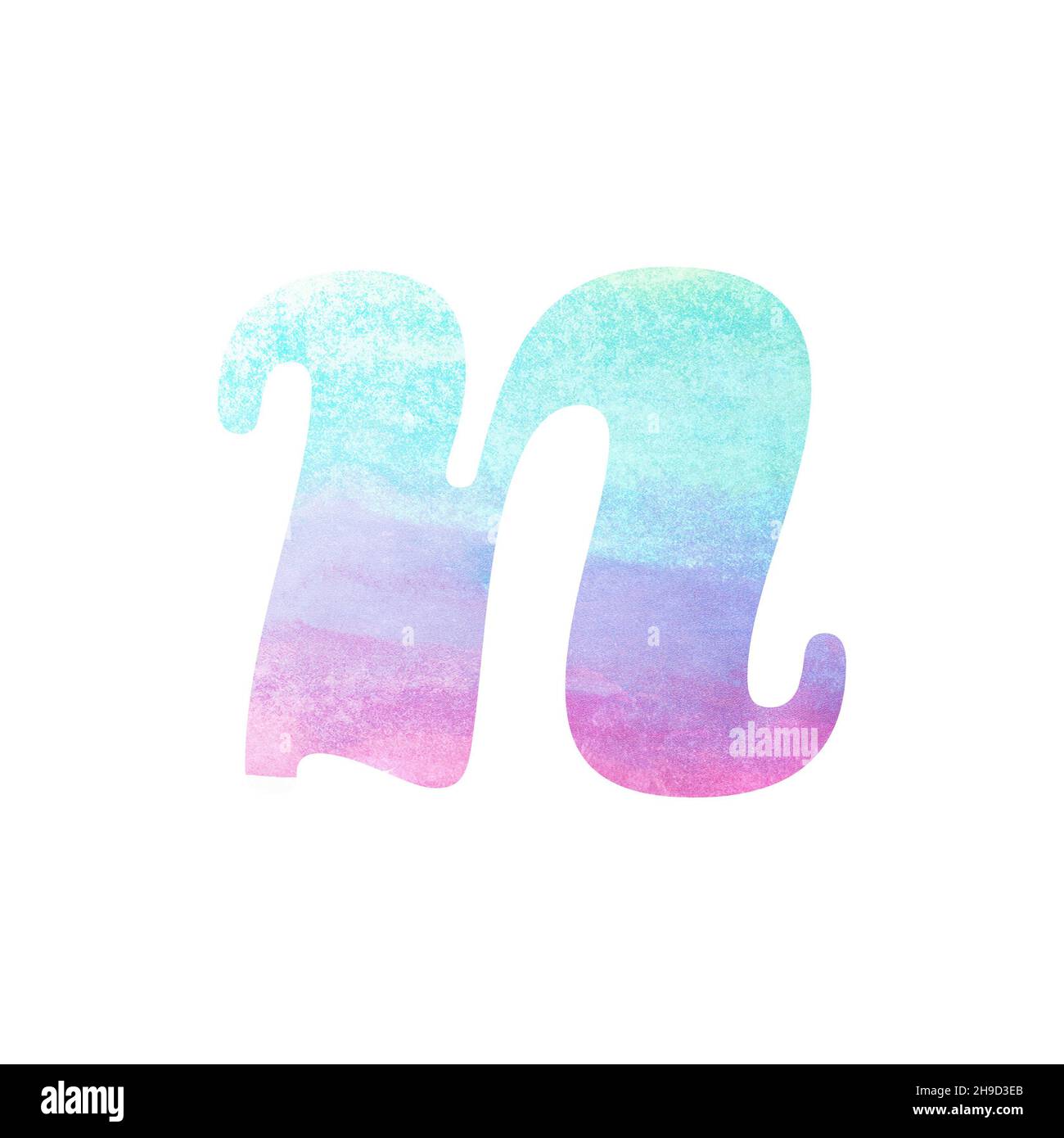 Illustration of a watercolor letter isolated on white background Stock ...