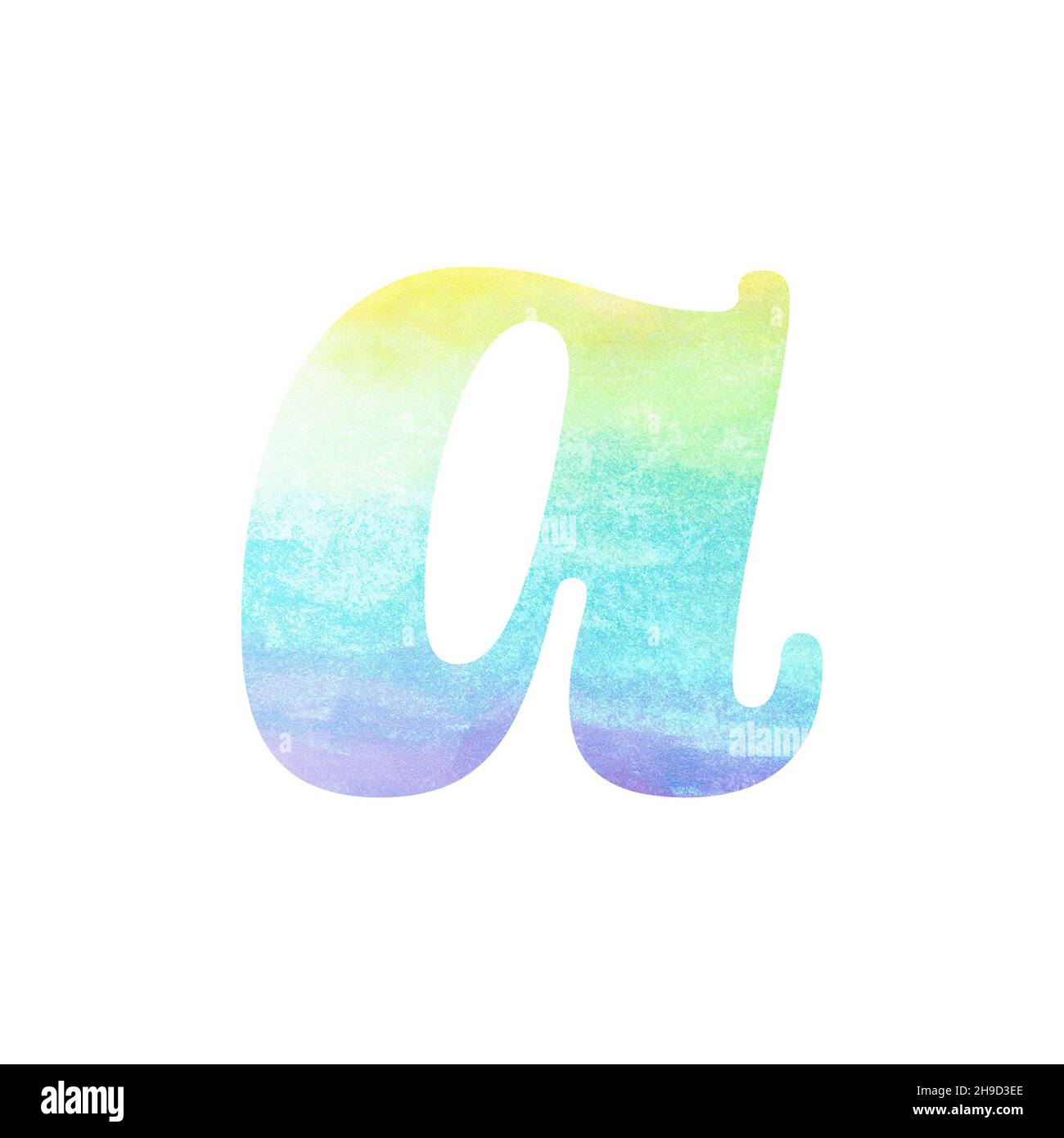 Illustration of a watercolor letter a isolated on white background ...