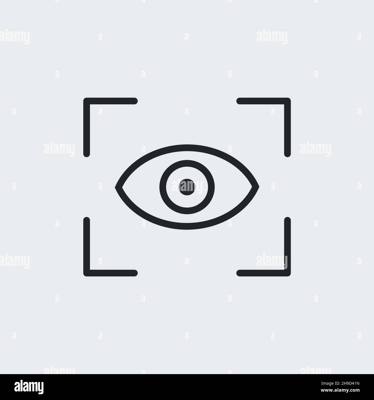 Eye scan vector icon, eye security lock symbol. Modern, simple flat ...