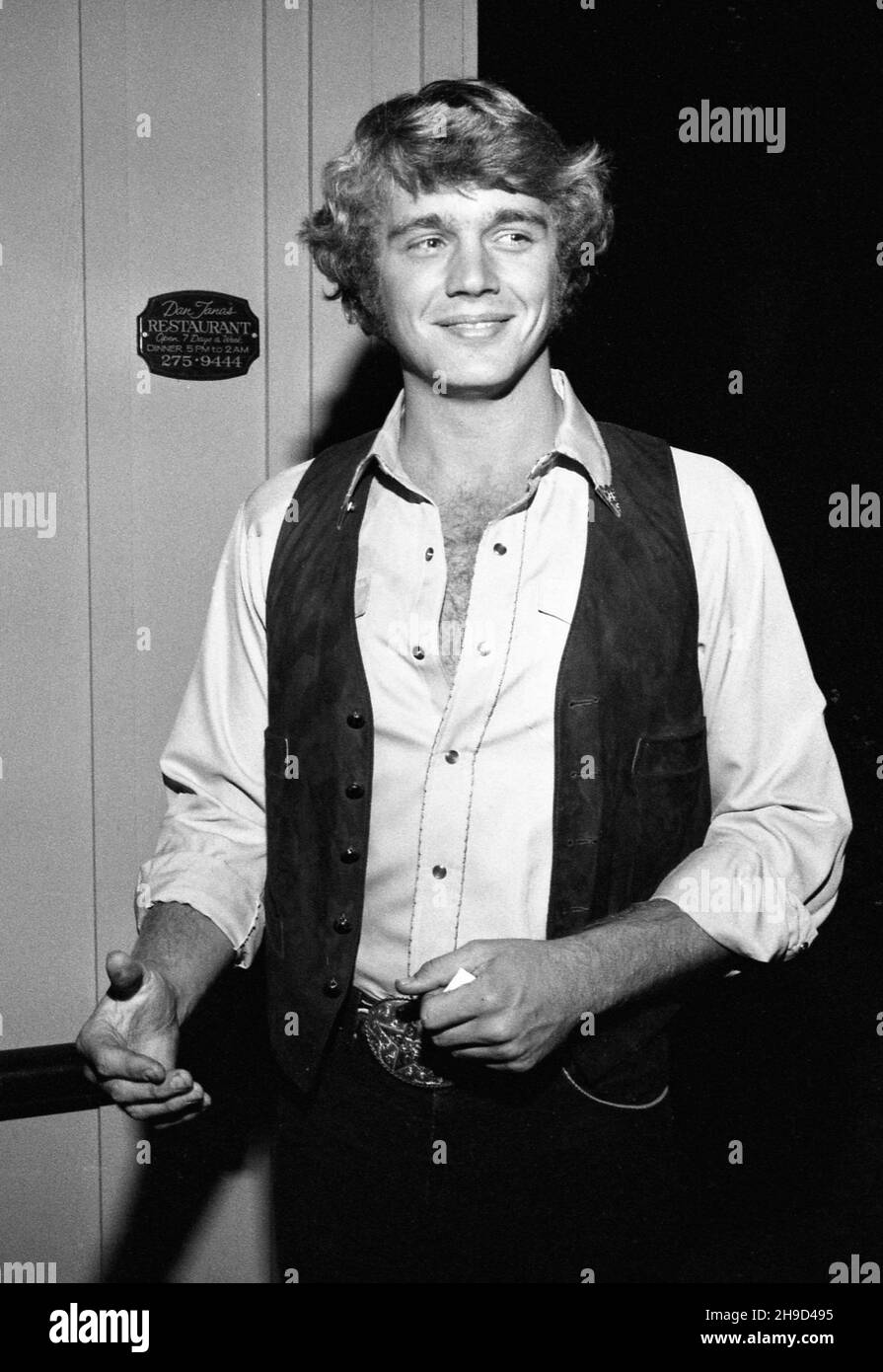 John Schneider seen at Dan Tana's Restaurant on November 5, 1981 ...