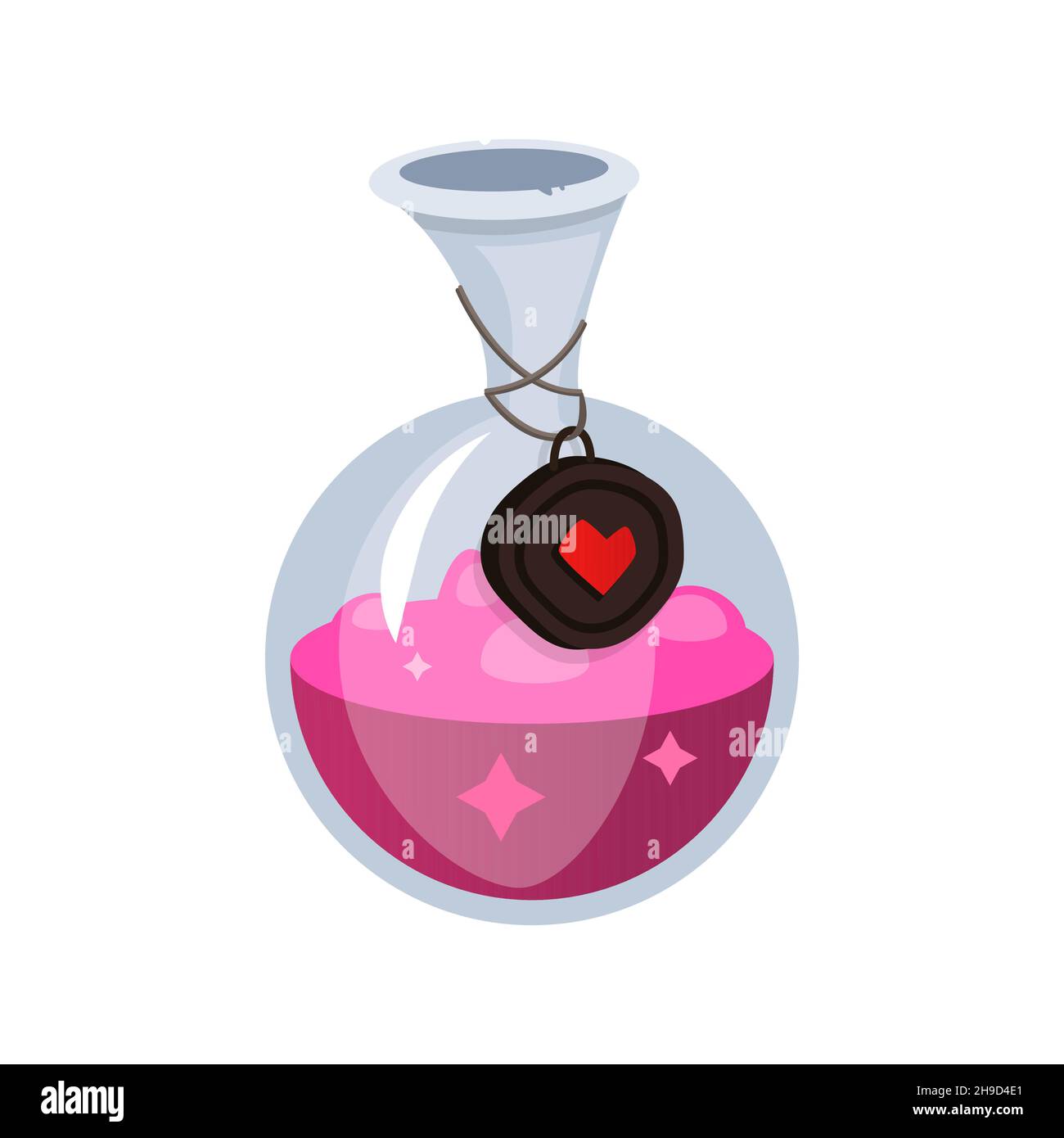 Love elixir - modern flat design single isolated object. Neat detailed ...