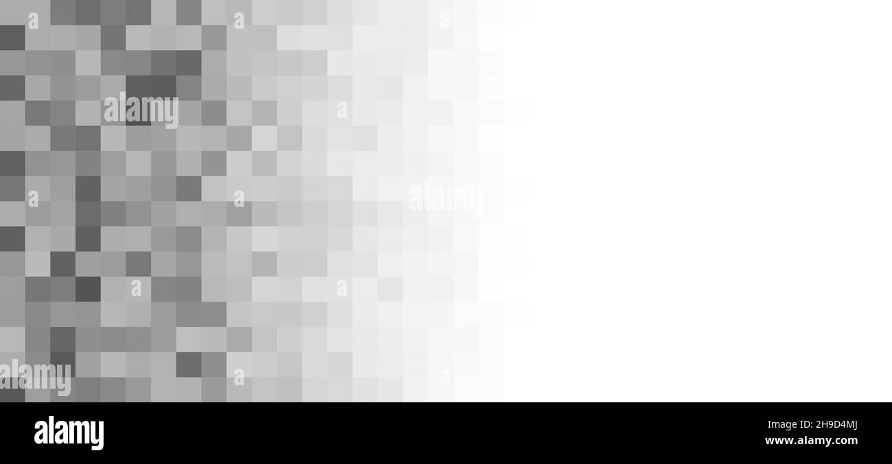 Grey squares or pixels mosaic fading abstract background pattern ...