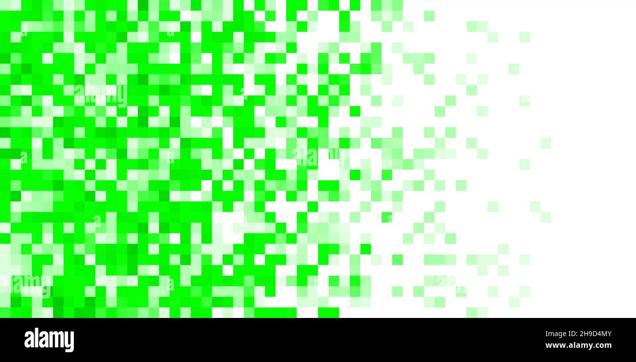 Light green fading pixel square modern abstract background pattern ...