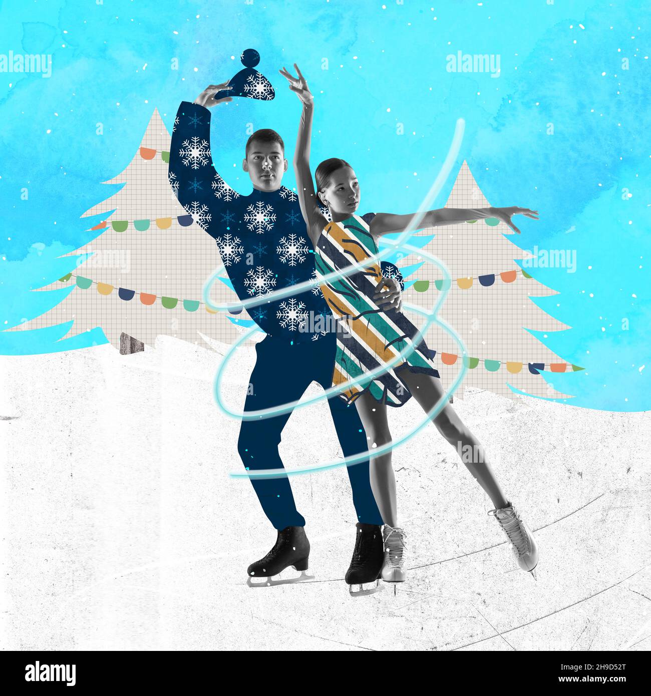 Modern design, contemporary art collage. Inspiration, idea, trendy ...