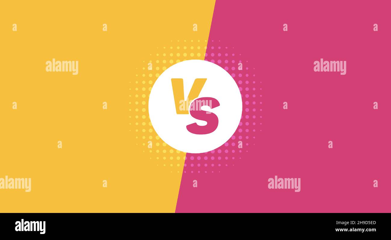 Versus screen design. Battle headline template. Fllat modern design. VS ...