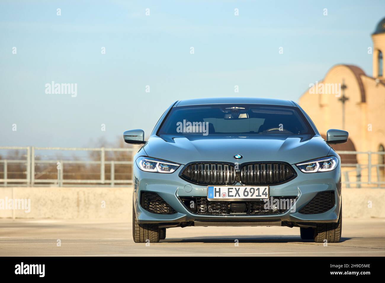 Berlin - October 2021: BMW 8 Series G16 Gran Coupe 840i xDrive M-pack ...