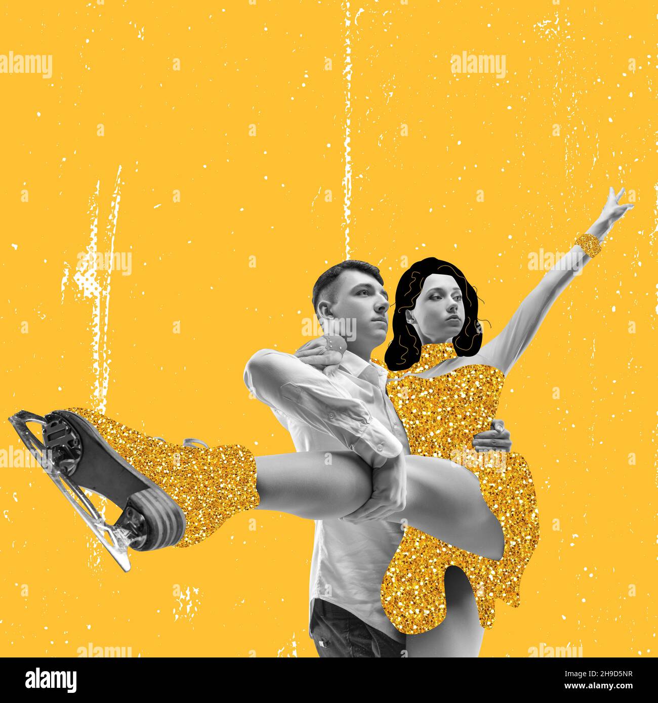 Modern design, contemporary art collage. Inspiration, idea, trendy ...