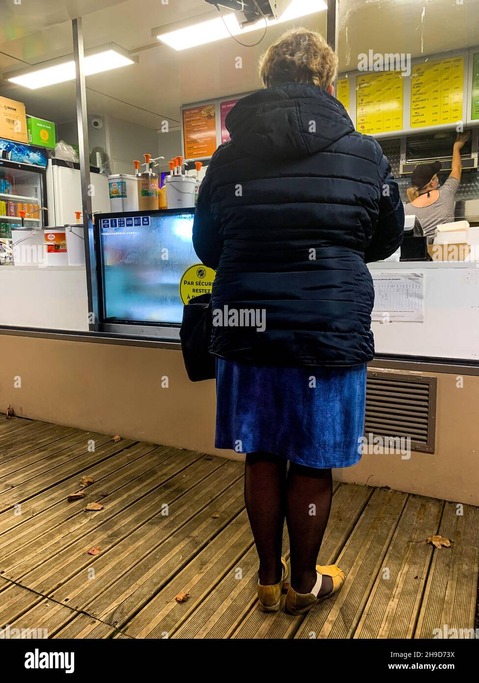 French fries stall, Charleville-Mézières, Ardennes, Grand-Est Region ...