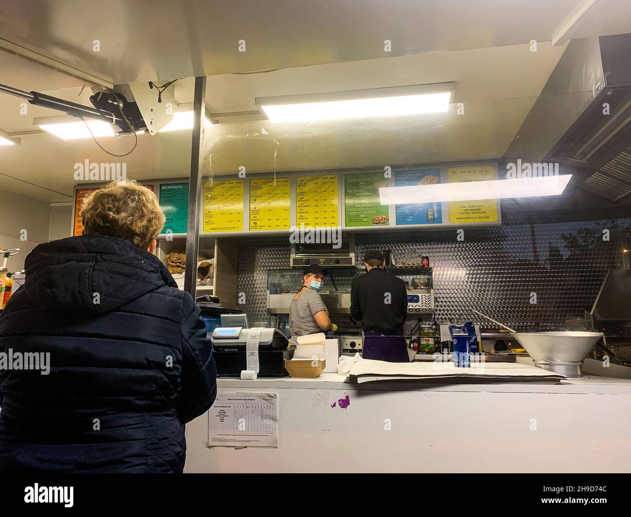 French fries stall, Charleville-Mézières, Ardennes, Grand-Est Region ...
