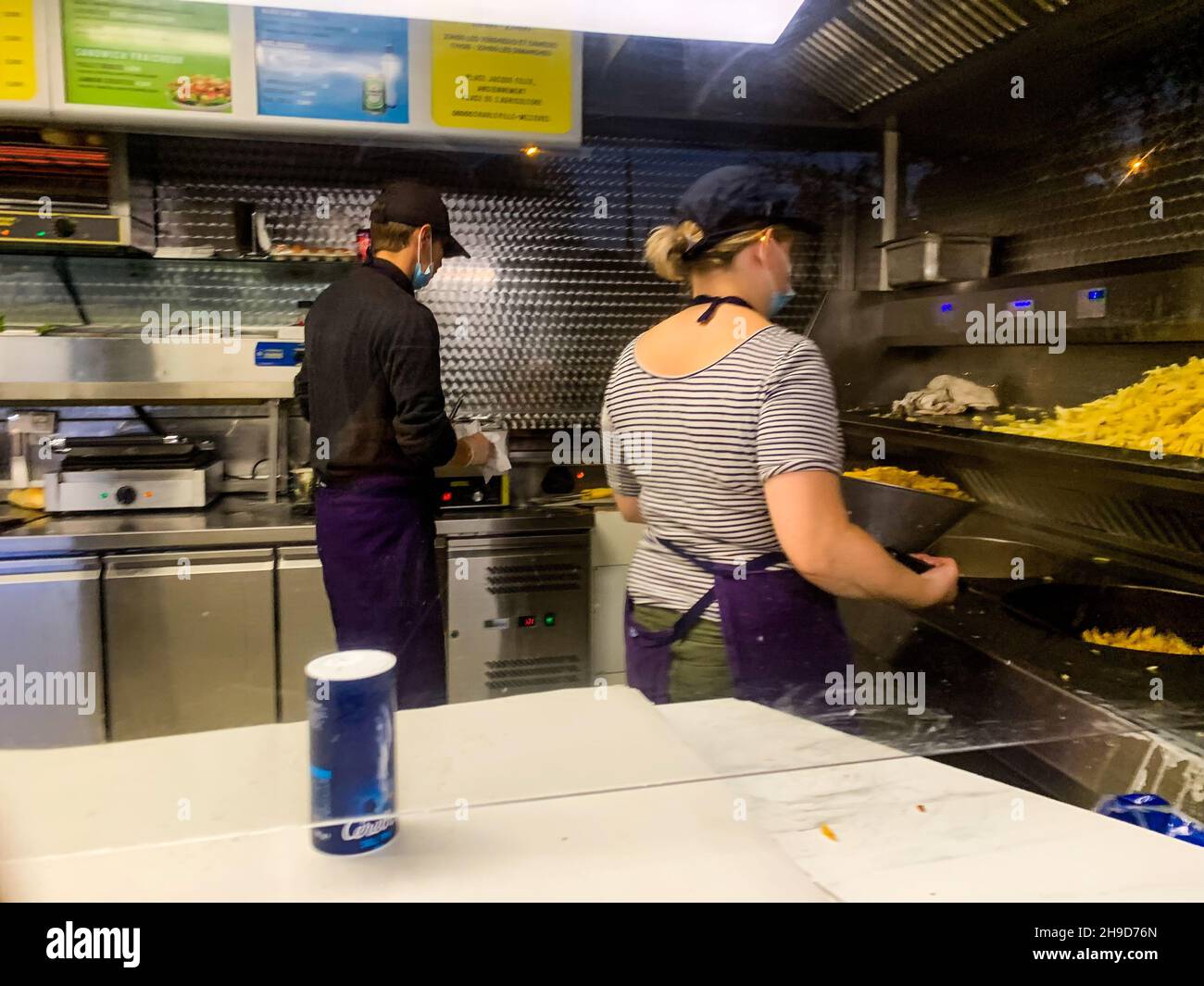 French fries stall, Charleville-Mézières, Ardennes, Grand-Est Region ...