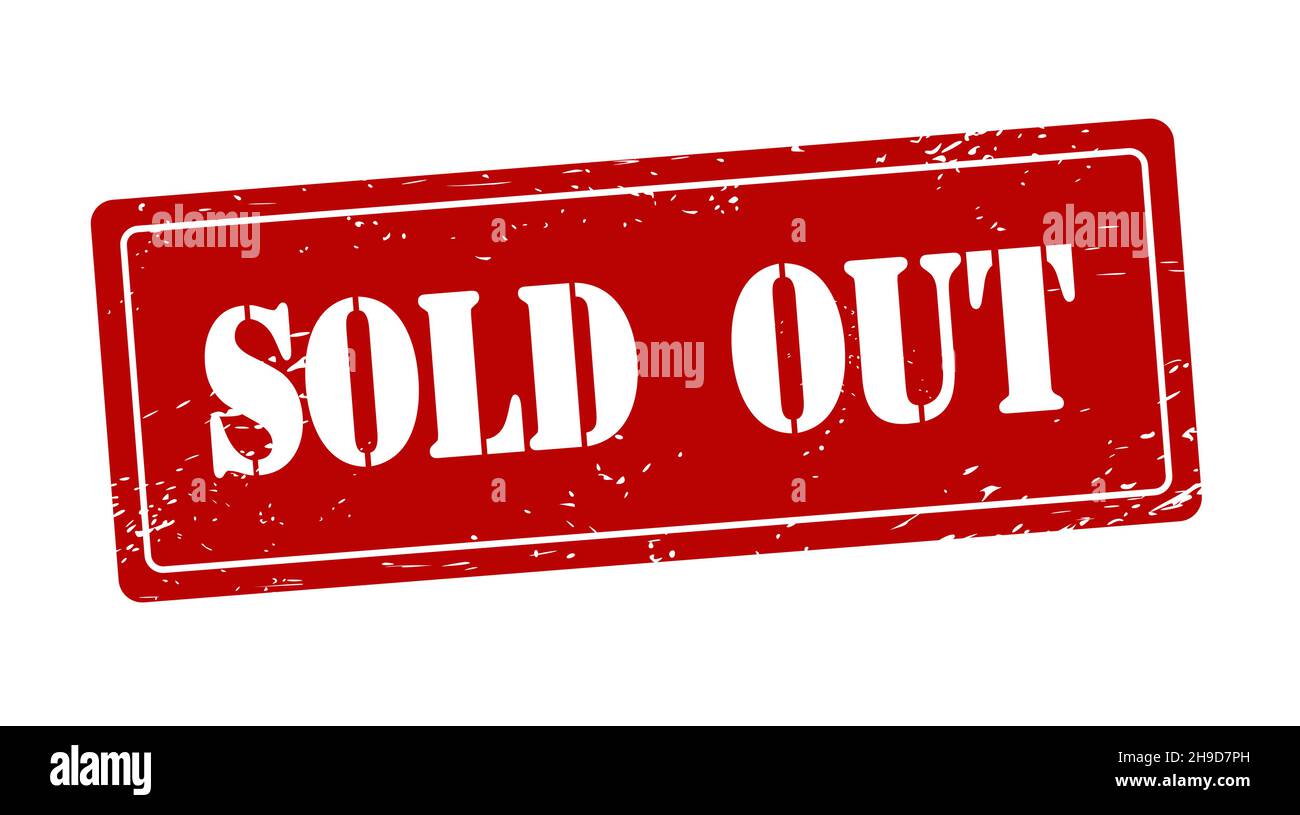Sold out red rubber stamp. Vector stamp illustration Stock Vector Image ...
