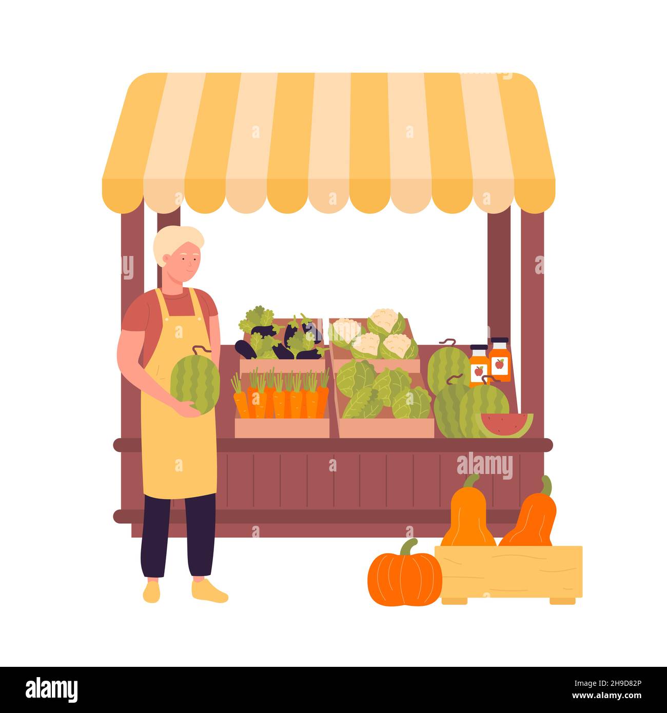 Market keeper Cut Out Stock Images & Pictures - Alamy