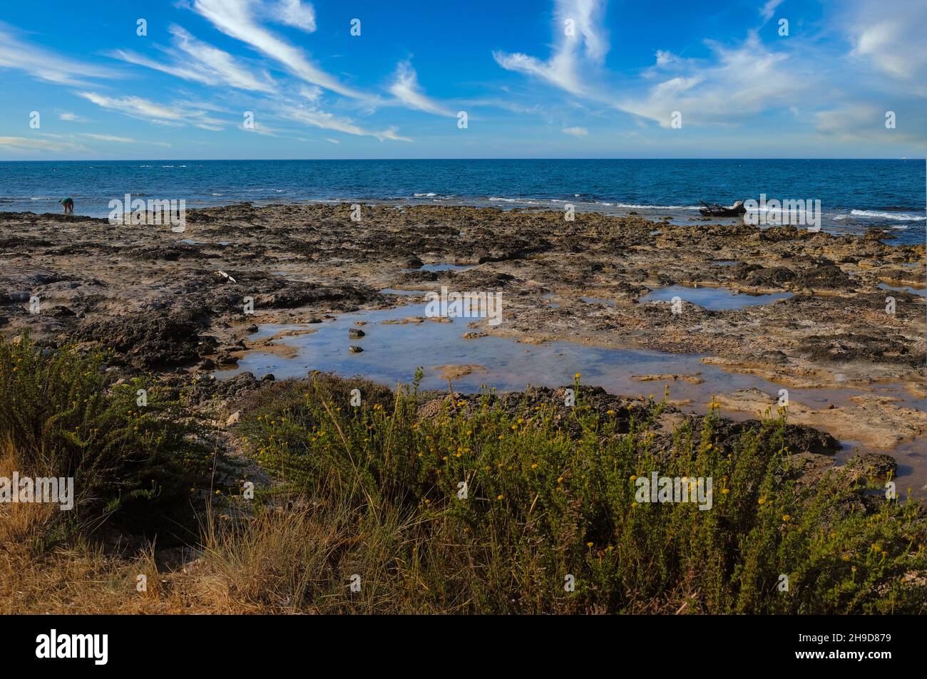 idyllic landscape of South Italy Puglia, Torre Guaceto natural reserve ...