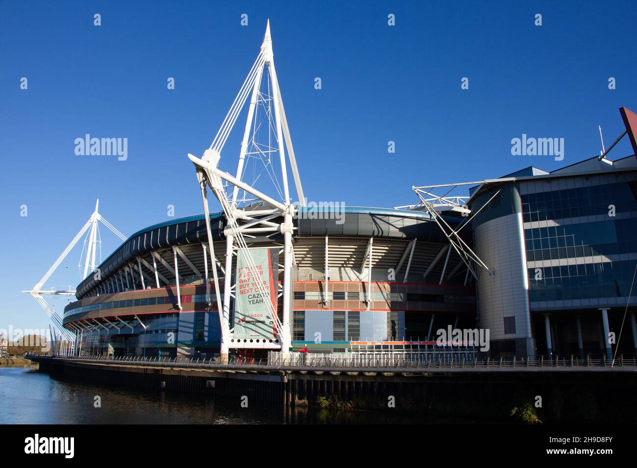 Outside views of the Principality Stadium, Cardiff, Wales Stock Photo ...