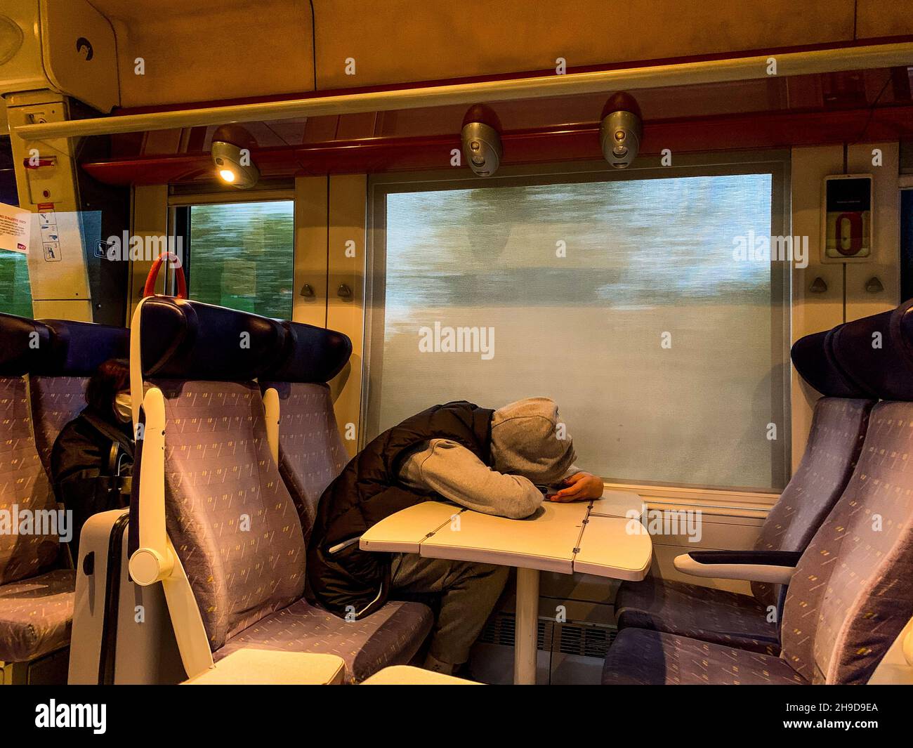 Regional train compartment, France Stock Photo - Alamy