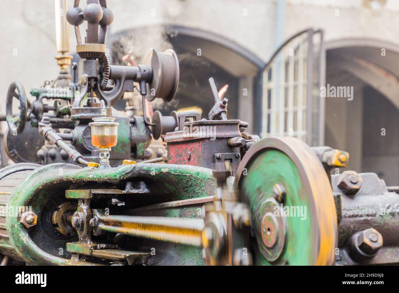 Detail of an old steam engine Stock Photo - Alamy