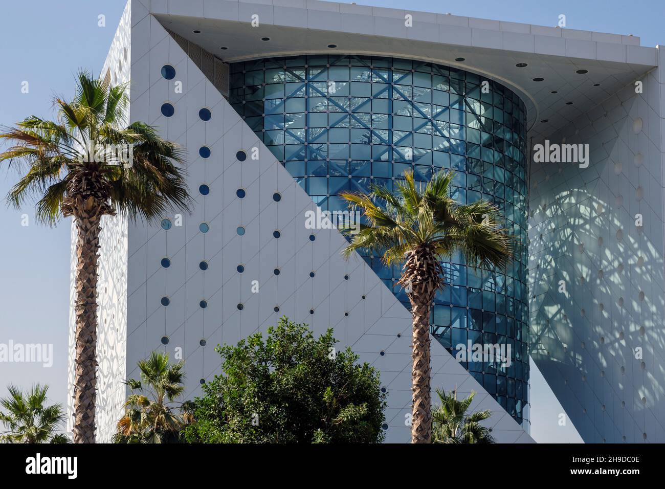 The exterior of The Green Planet building which houses a tropical ...