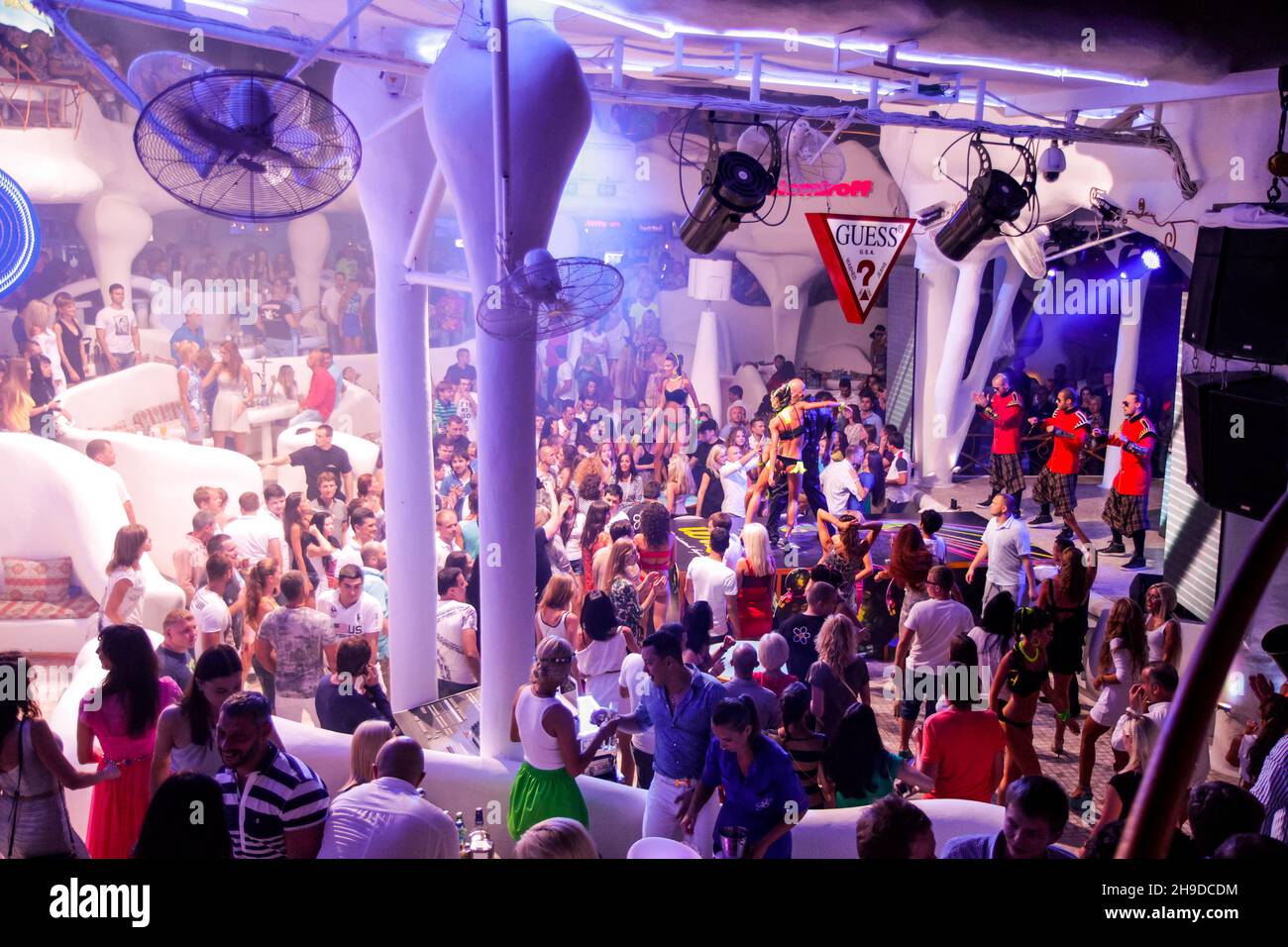 Odessa, Ukraine June 28, 2013: Night club dj party people enjoy of ...