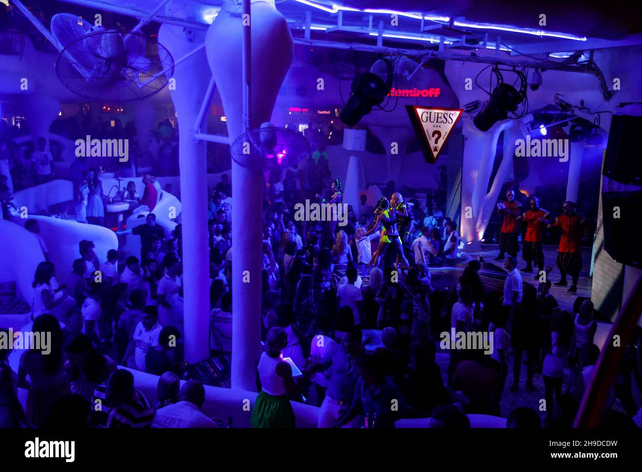 Odessa, Ukraine June 28, 2013: Night club dj party people enjoy of ...