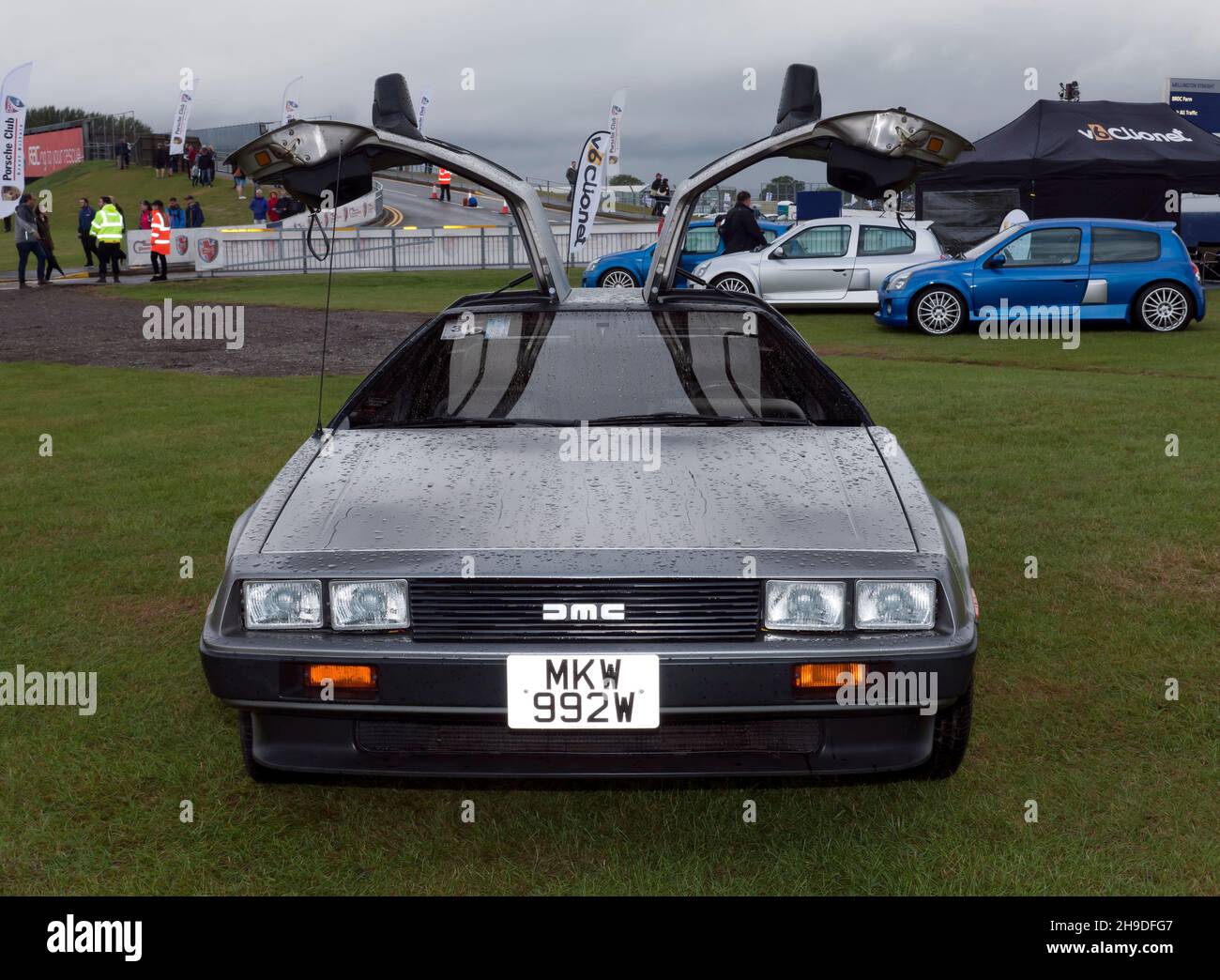 Front view of a Silver, DeLorean DMC-12, on display at the 2021 ...