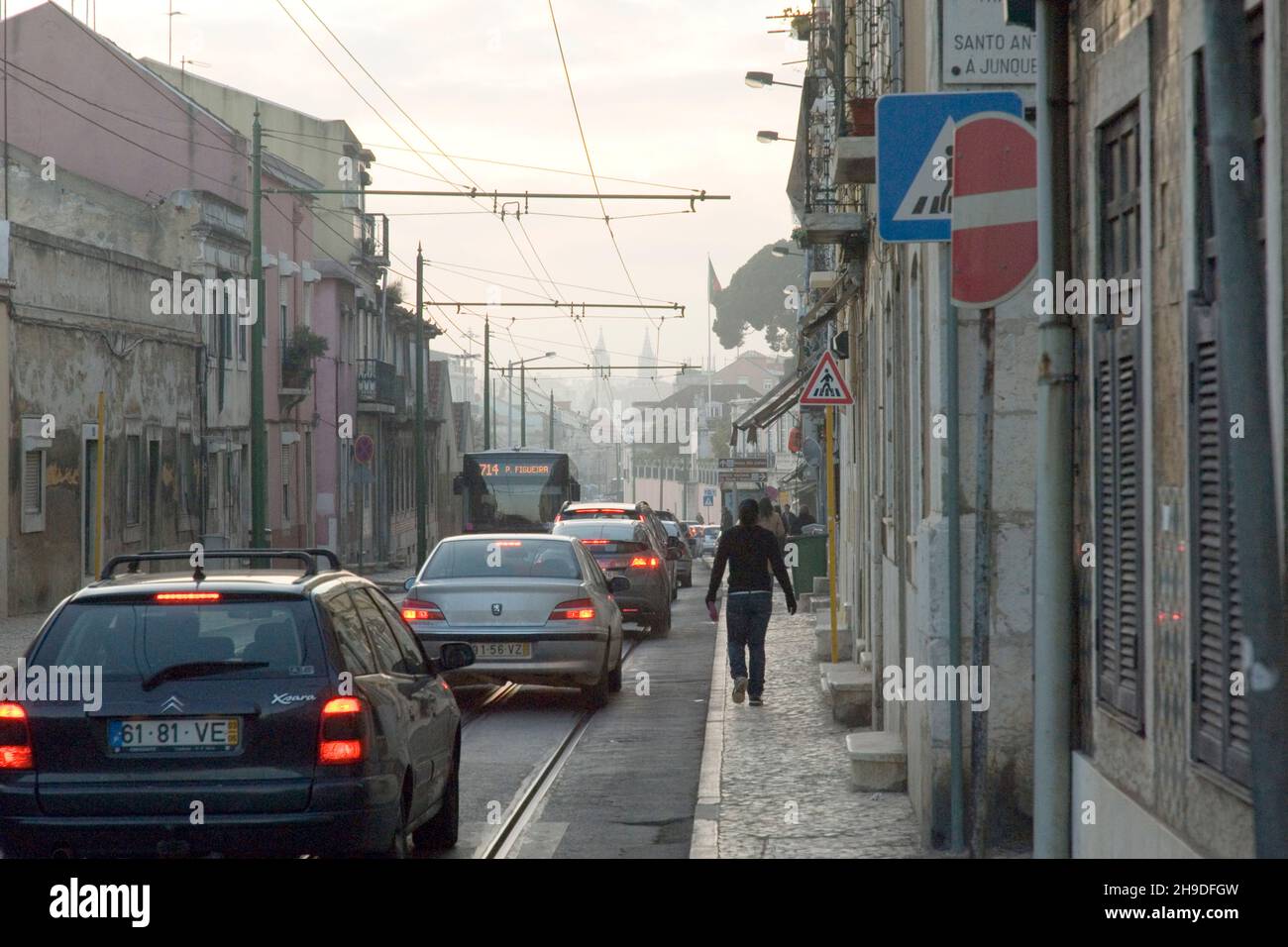 Street scene in Belem Portugal Stock Photo - Alamy