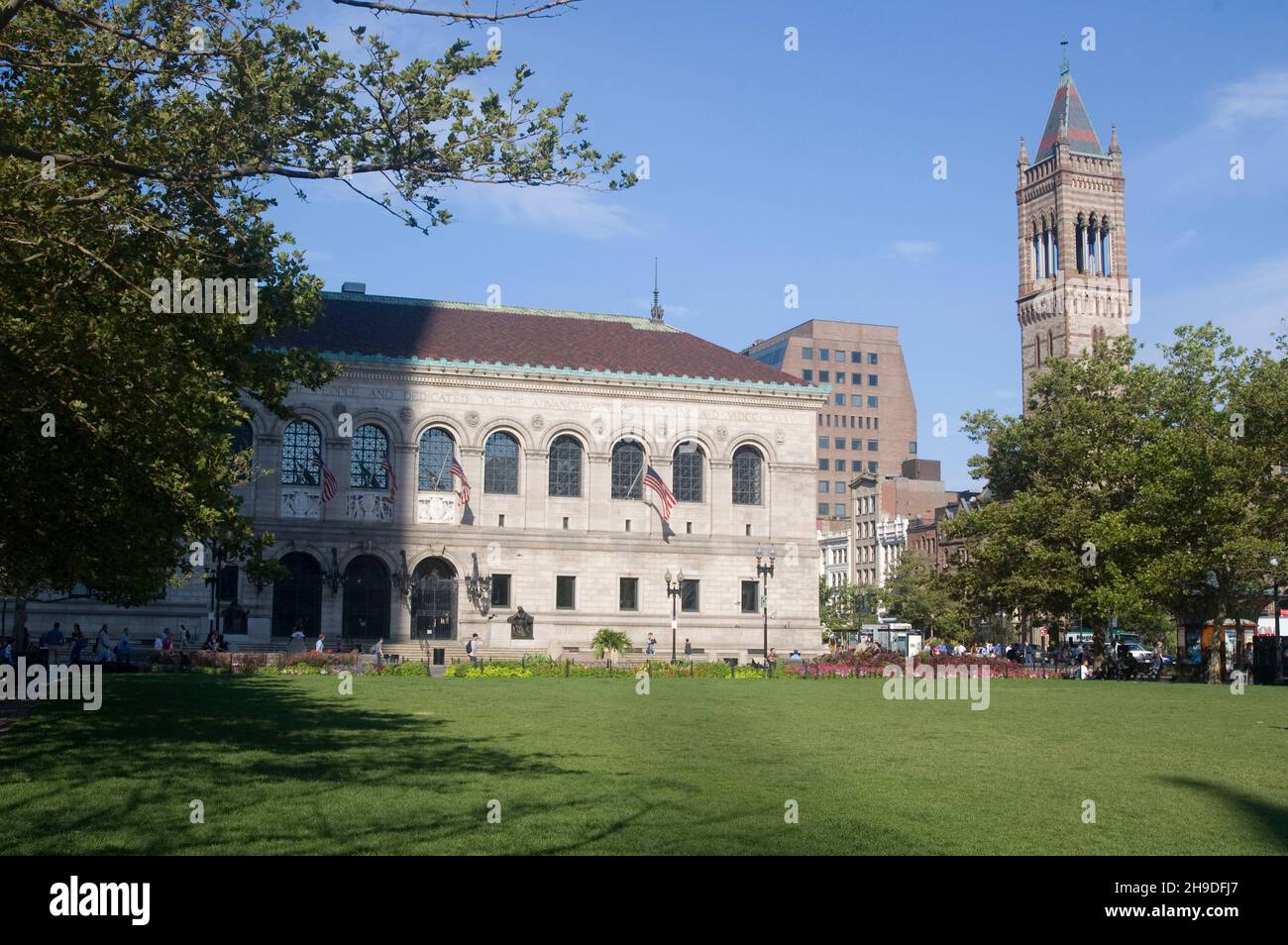 Boston Public Library in Copley Square Boston Stock Photo - Alamy