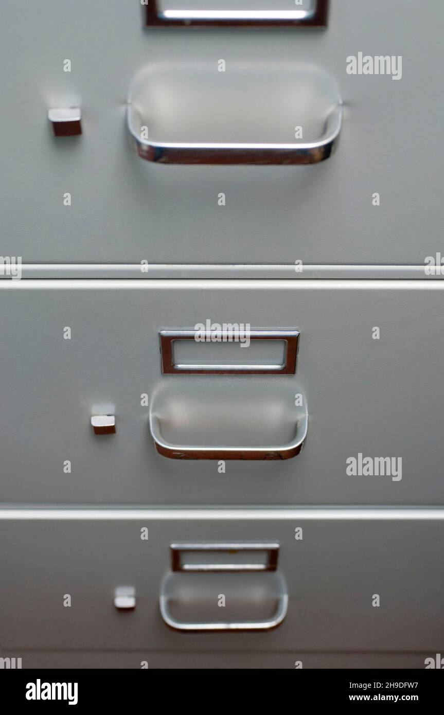 Filing cabinet detail Stock Photo - Alamy