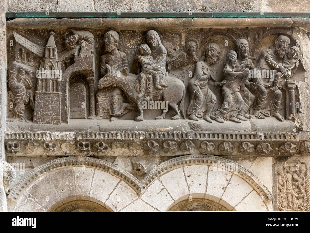 Moissac, Abtei Saint-Pierre, Portal der Klosterkirche, rechtes ...