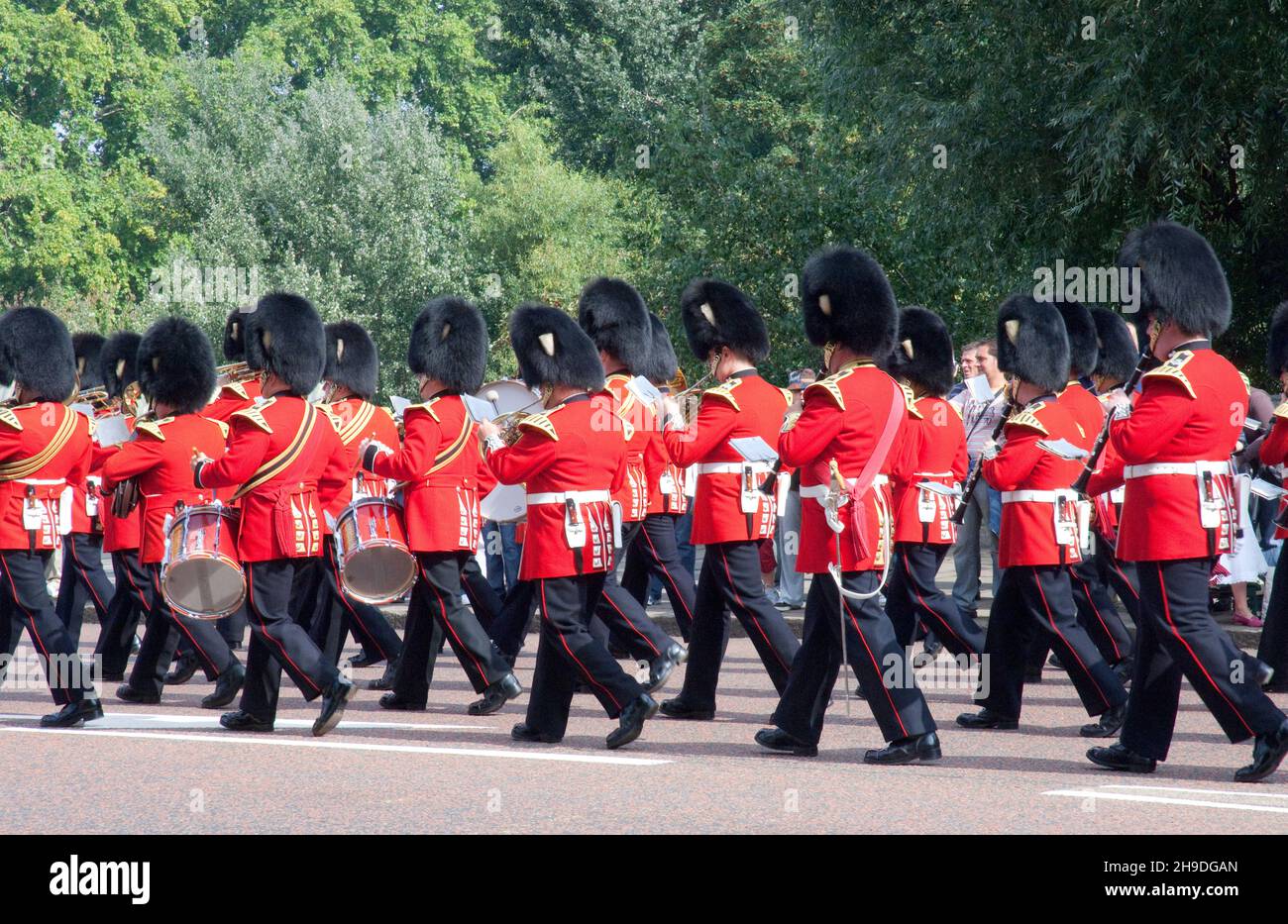 British Army marching band on the Mall in London Stock Photo - Alamy